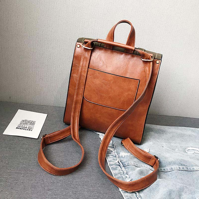 Vintage Women Backpack Shoulder Bag Lady Multifunction Backpack Retro