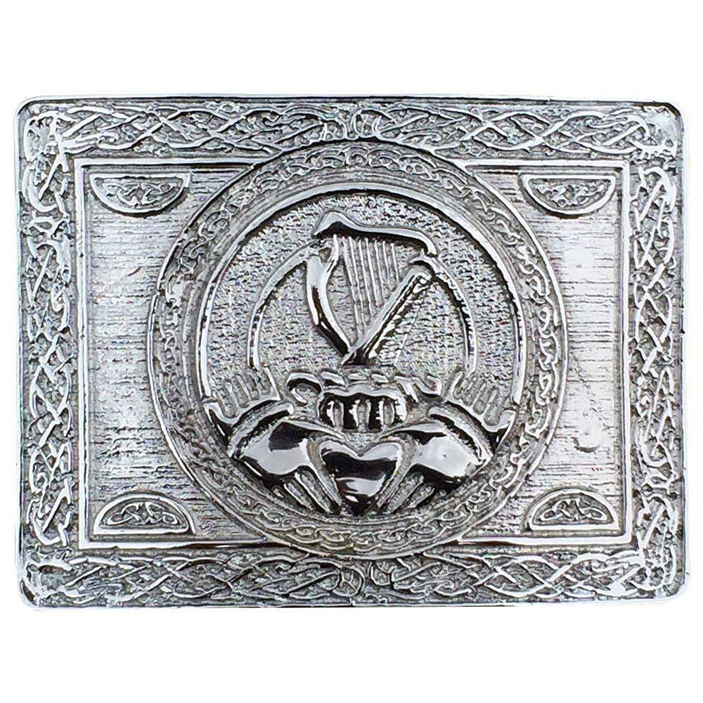 Scottish Men Celtic Irish Traditional Harp Claddagh Highland Kilt Belt